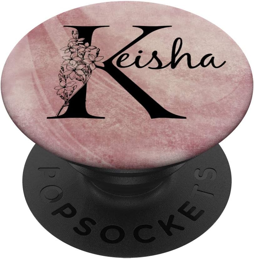 Amazon.com: Keisha Personalized Name Floral Rose Pink Grunge Design ...