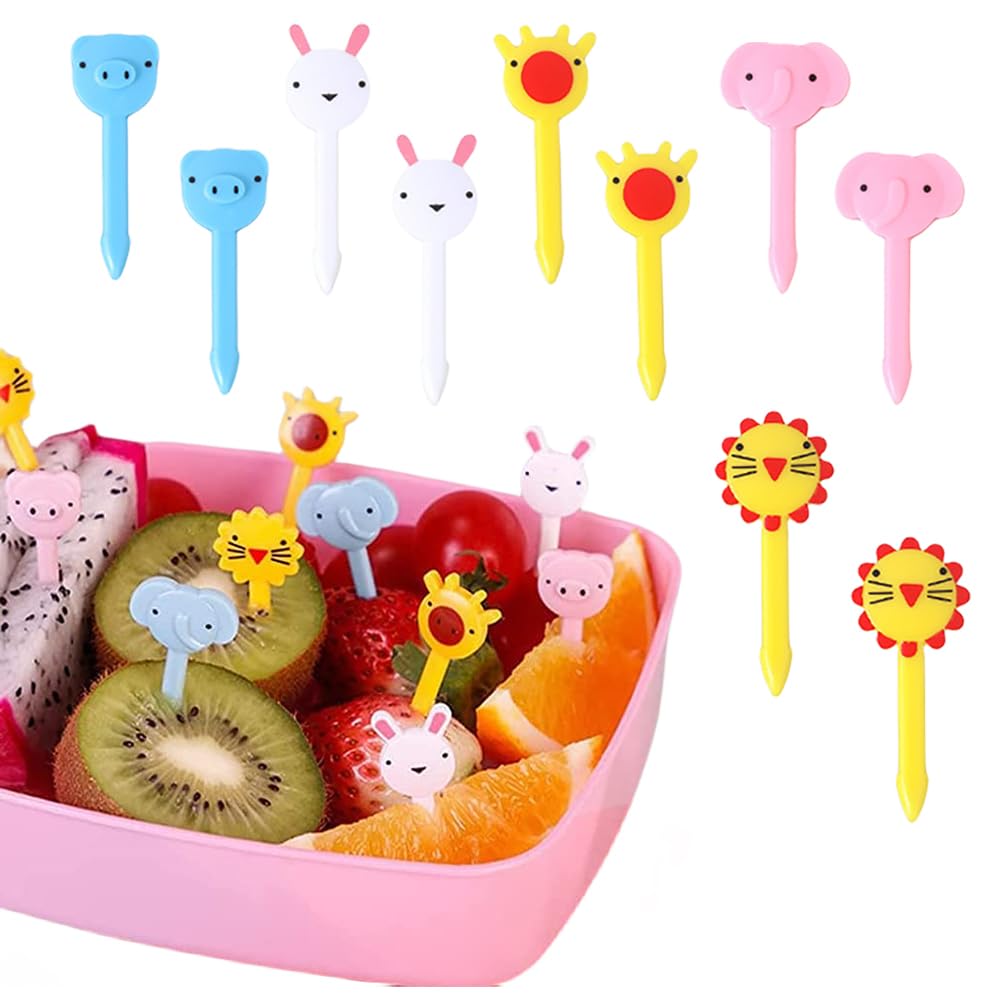 Buy Fruit Fork for Kids, Fapiwen 10pcs Kids Forks, Cute Animals Little ...