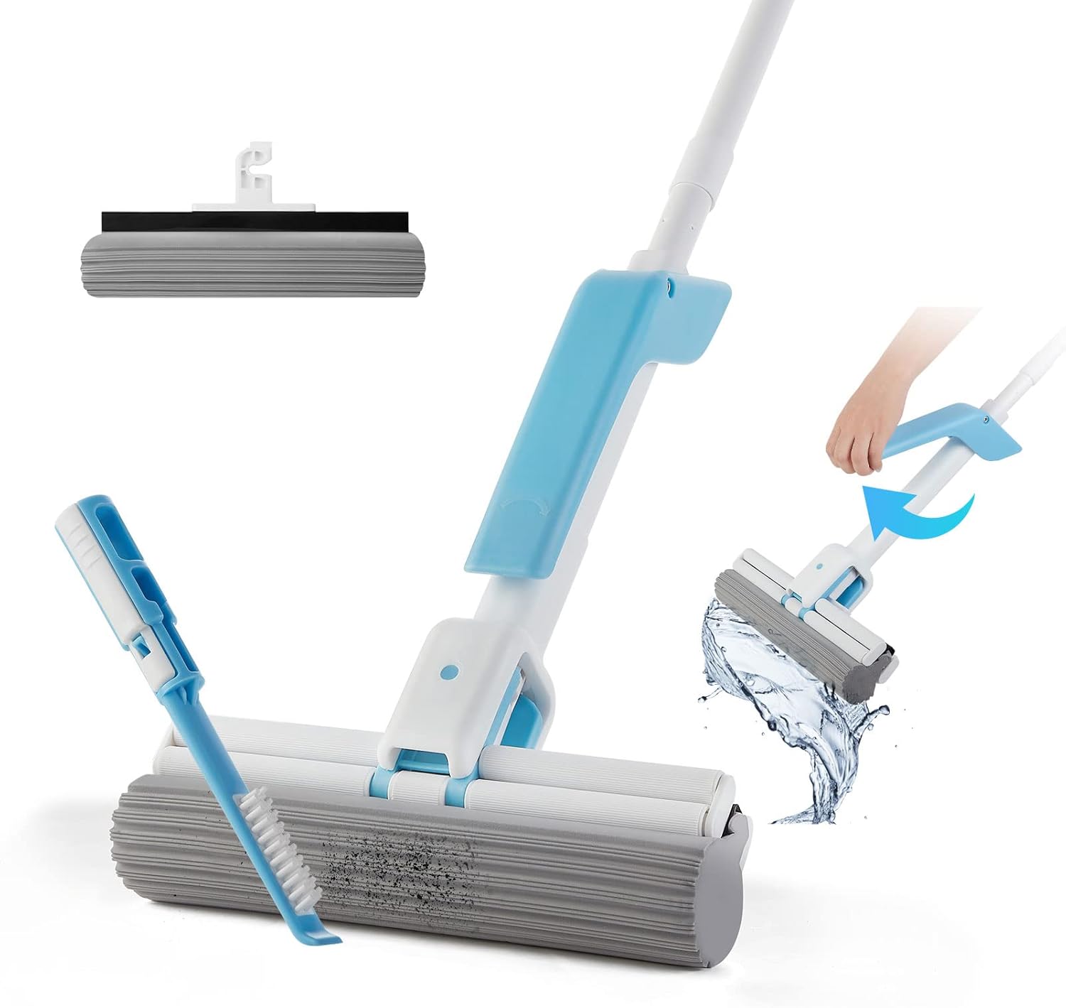 Clean O Clean Super Ultra Absorbing PVA Sponge Cleaning Mop with ...