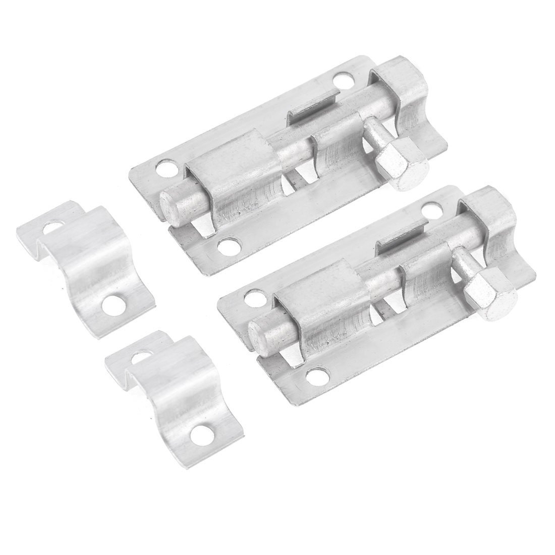 SJT® 2 Pcs Silver Tone Metal Polished Barrel Bole 2" for Door Drawer ...