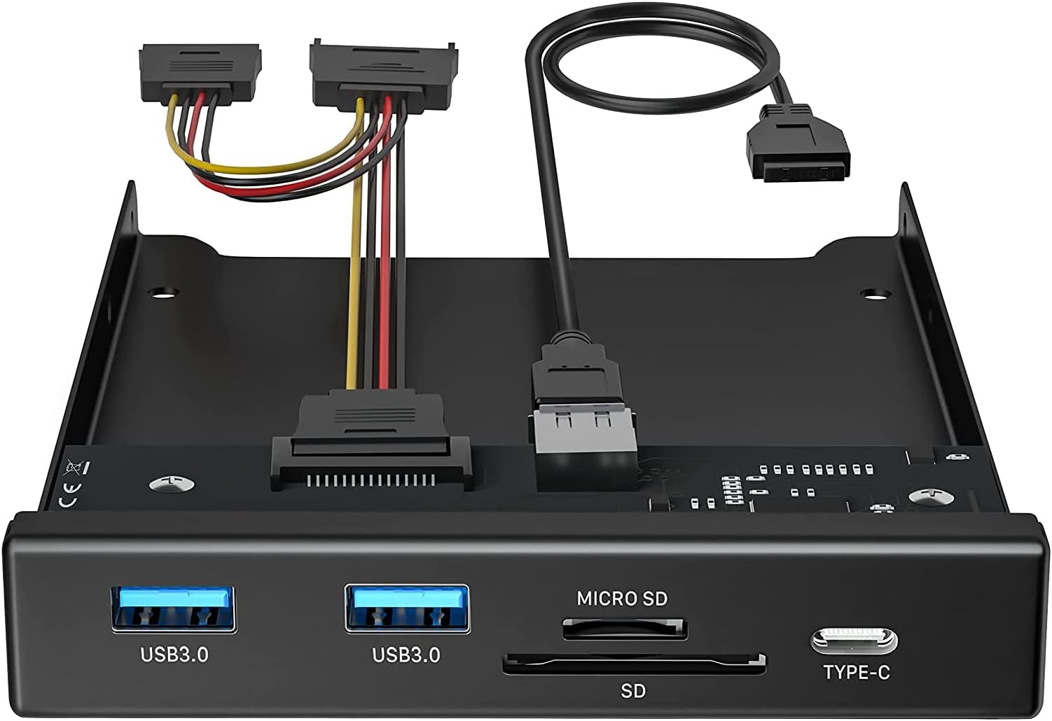 Amazon.com: BYEASY Front Panel USB 3.0 Hub, 5 Ports 3.5 Inches Internal ...