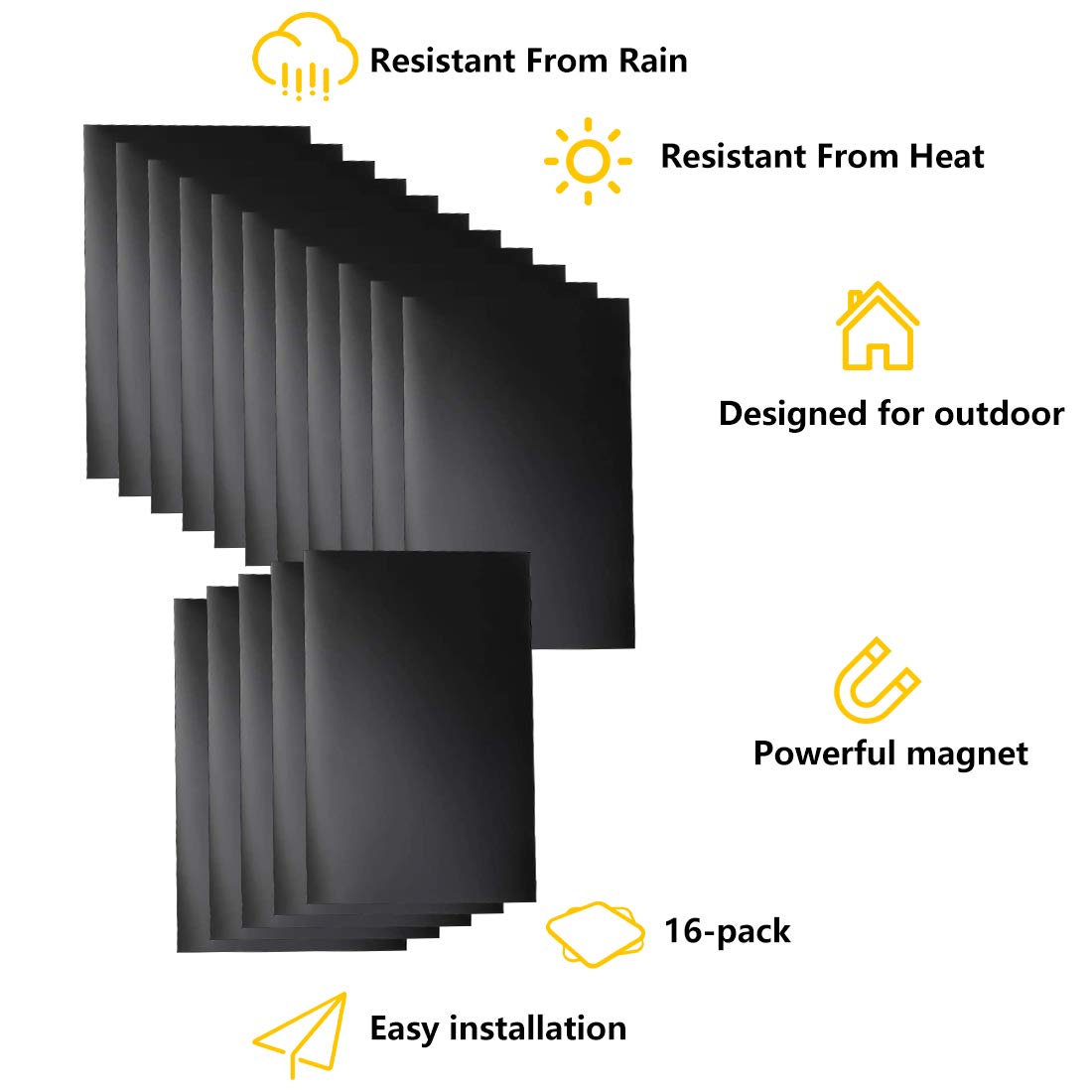 Snapklik.com : ToLanbbt Magnetic Garage Door Windows Hardware Faux PVC ...