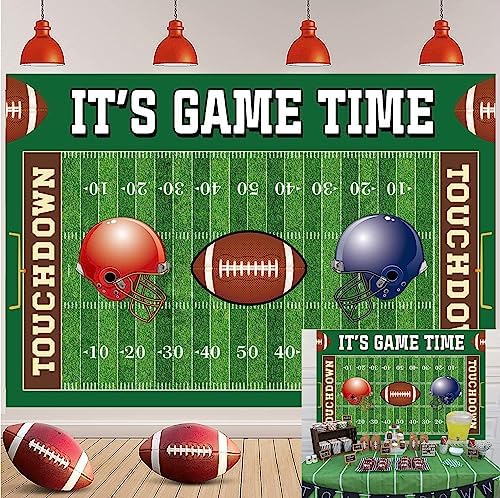 Amazon.com : Game Time Football Party Backdrop - Touchdown Banner for ...