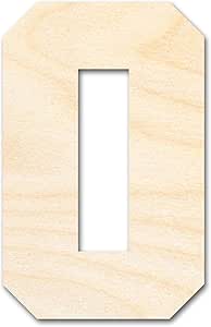 Amazon.com: Unfinished Wood Varisty Number Zero Shape | DIY Craft ...