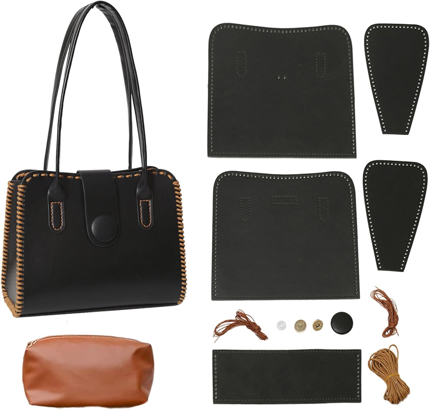 Amazon.com: Women's Tote Bag DIY Kit - PU Leather Shoulder Bags Kit ...