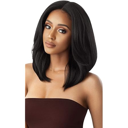 Amazon.com : Outre Neesha Soft & Natural Synthetic Swiss Lace Front Wig ...