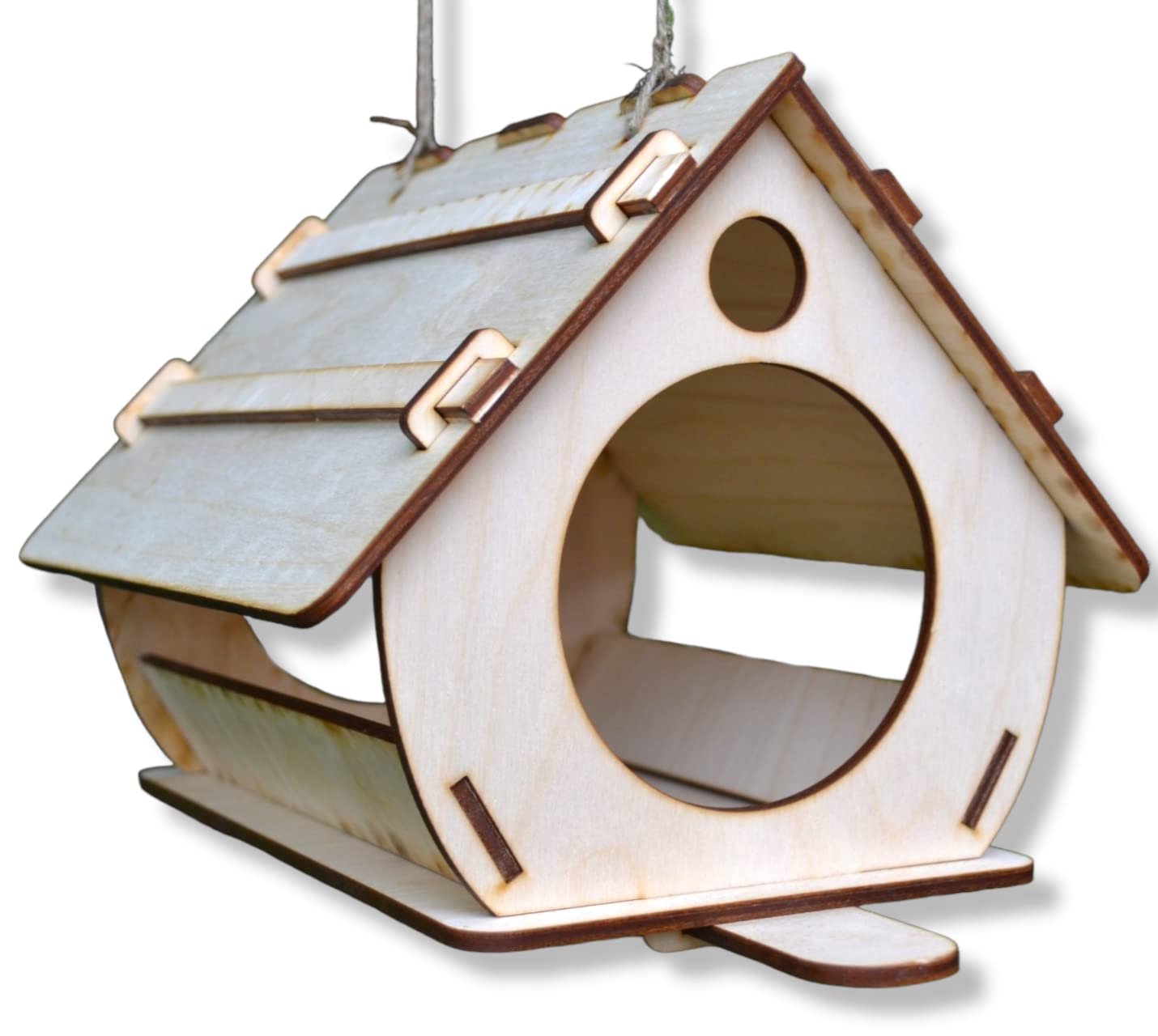 MDF Wooden Birds House Hanging on Balcony, Garden and Outdoor in Summer ...