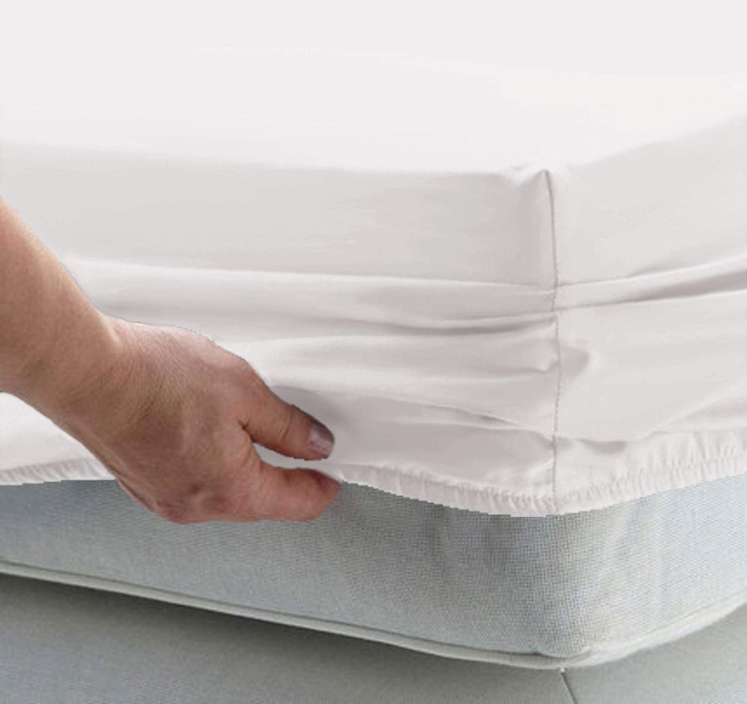 Amazon.com: Pizuna 800 Thread Count Cotton King-Fitted-Sheet-Only, 1pc ...