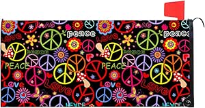 Amazon.com: QsirBC Colorful Peace Sign Mailbox Covers Magnetic Standard ...