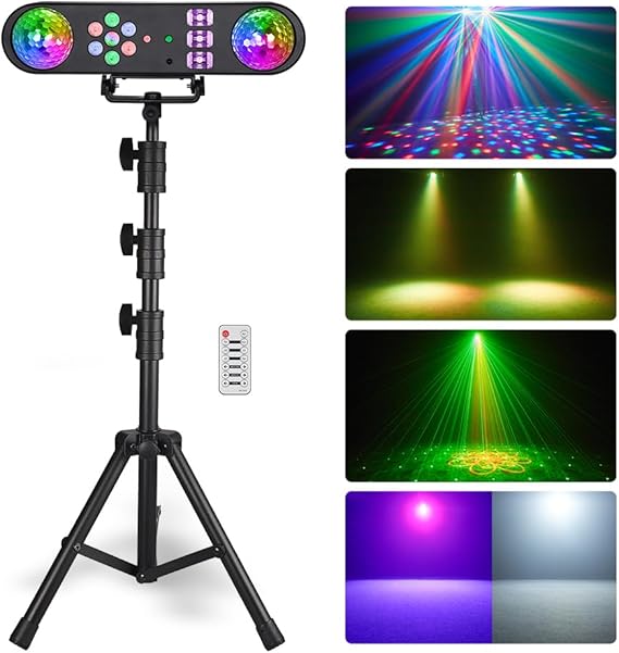 Party Light Disco Light, GZhuoNan 5 in 1 Led DJ Stand Light System with ...