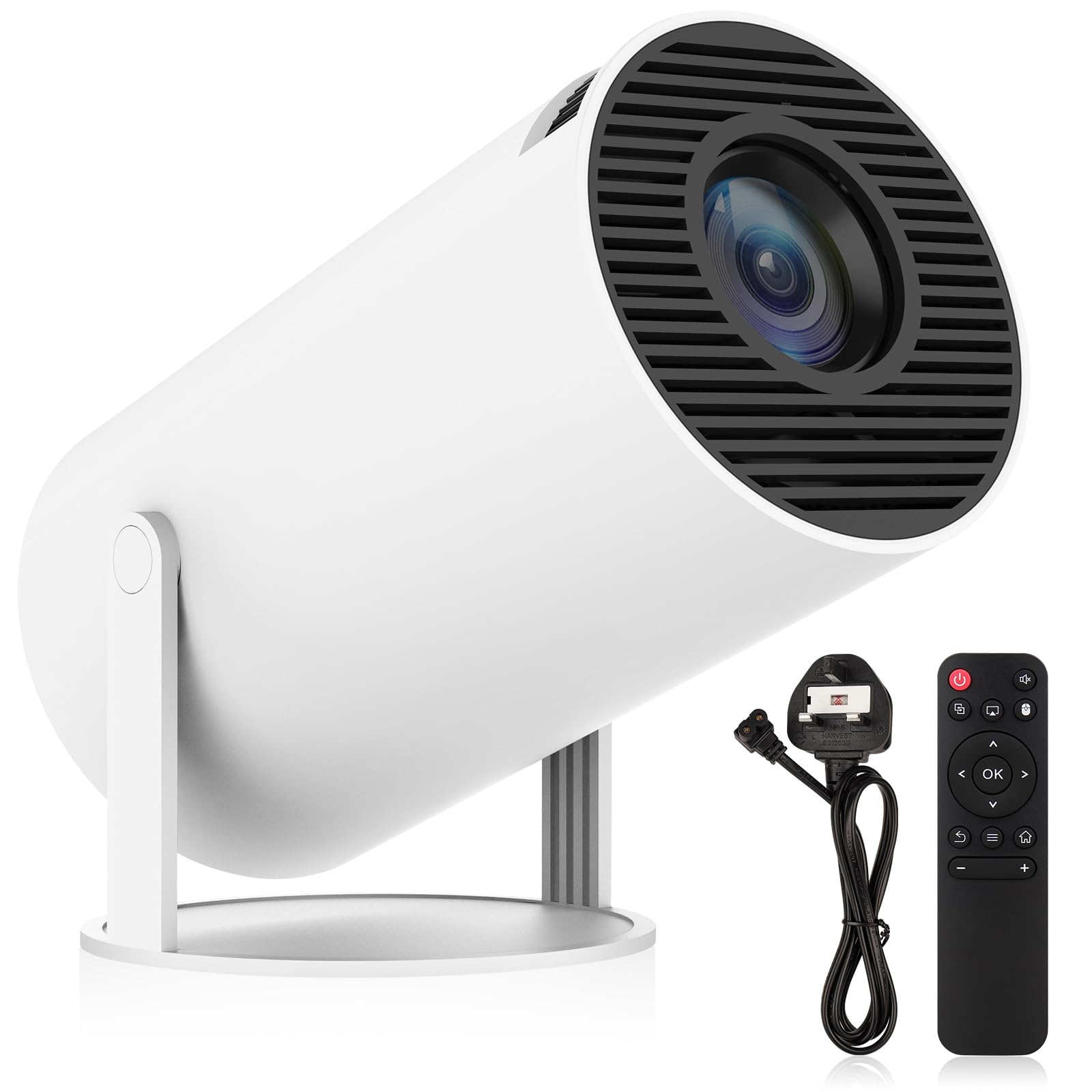 Safego Mini Projector Portable, Smart WiFi Projector with Bluetooth, 4K ...