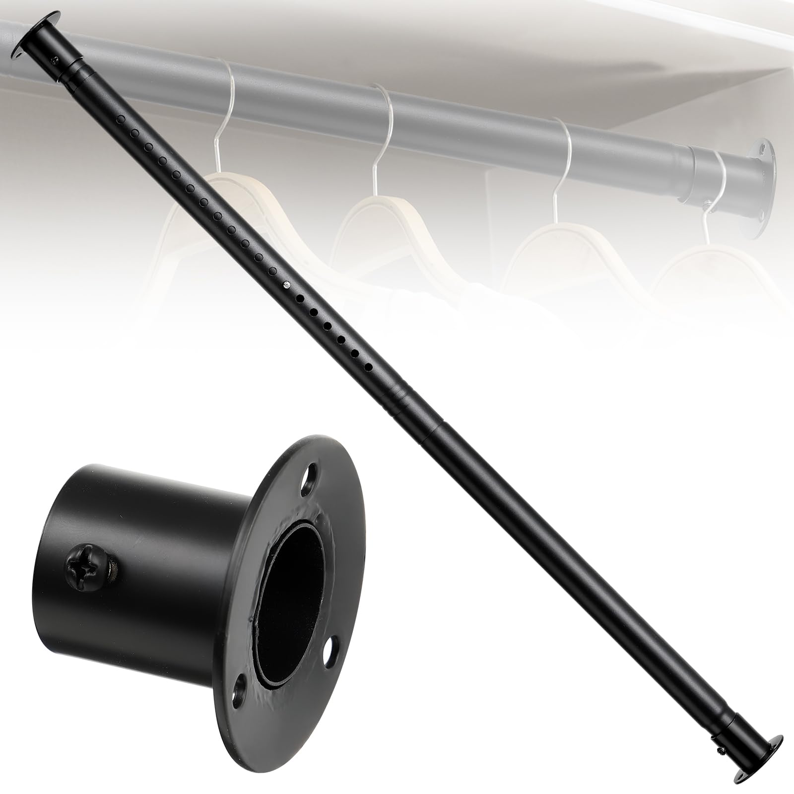 Amazon.com: Closet Rod for Hanging Clothes, Heavy Duty Closet Rod 17-27 ...