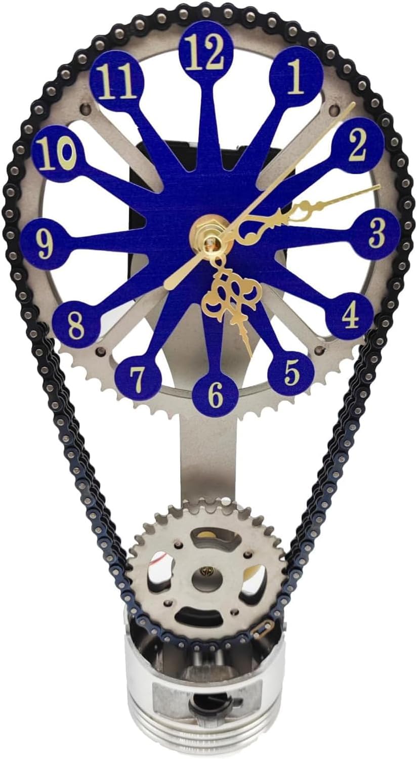 Amazon.com: Vintage Rotating Gear Clock,3D Vintage Statue Timing Chain ...