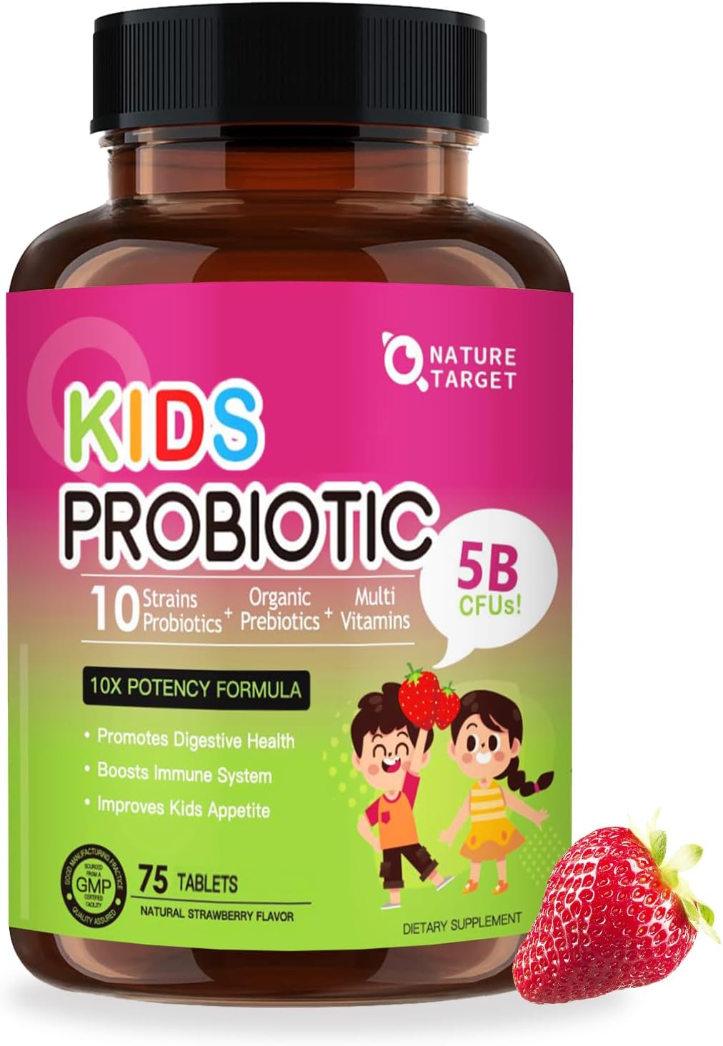 Amazon.com: Kids Probiotic - 5 Billion CFUs Probiotics + Prebiotics For ...
