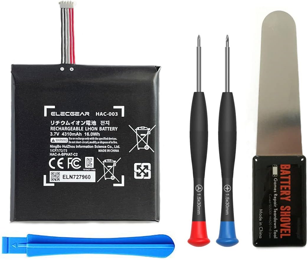 Amazon.com: ElecGear 1 x Replacement Battery for Nintendo Switch ...