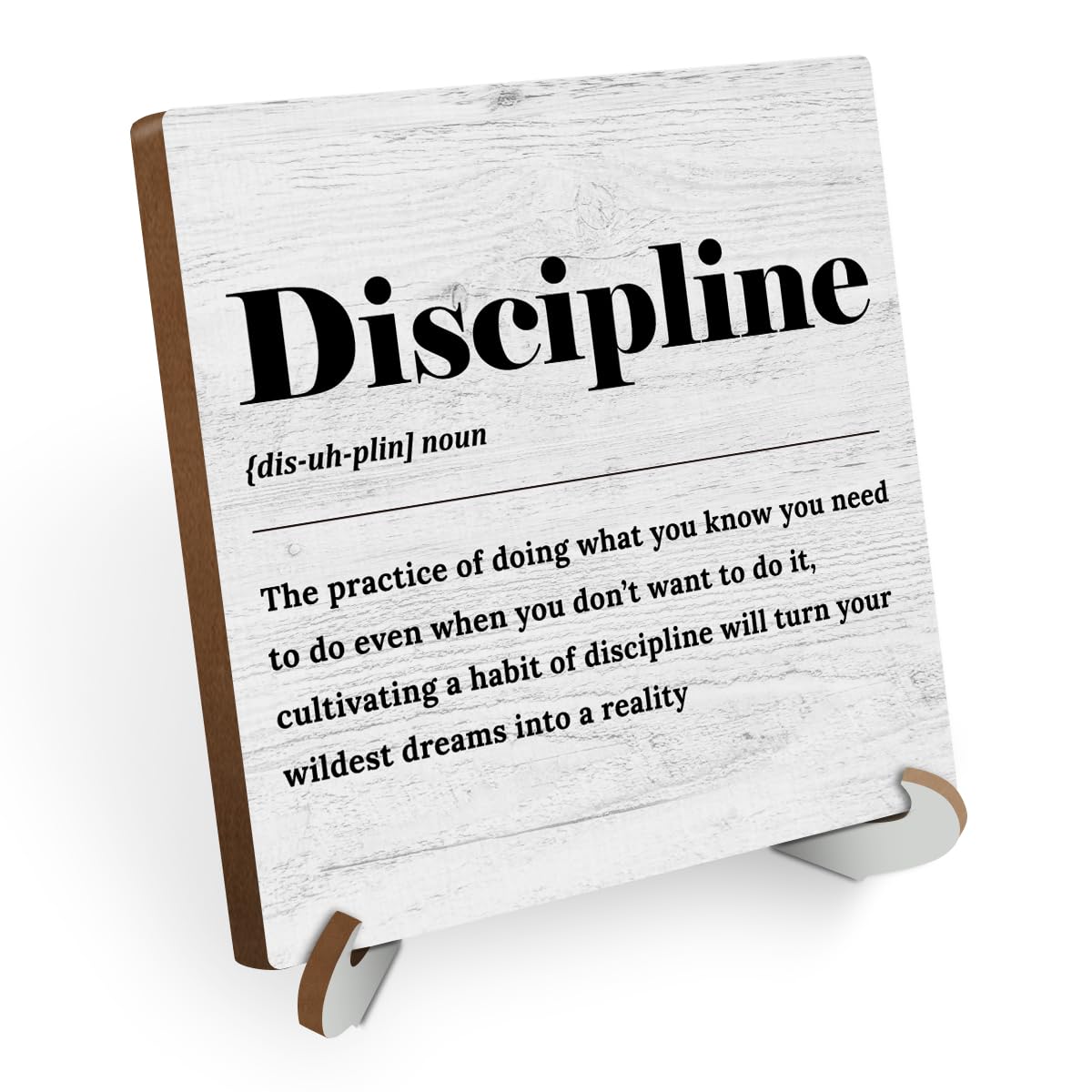 Snapklik.com : Discipline Noun Wood Sign Desk Decor Motivational Rustic ...