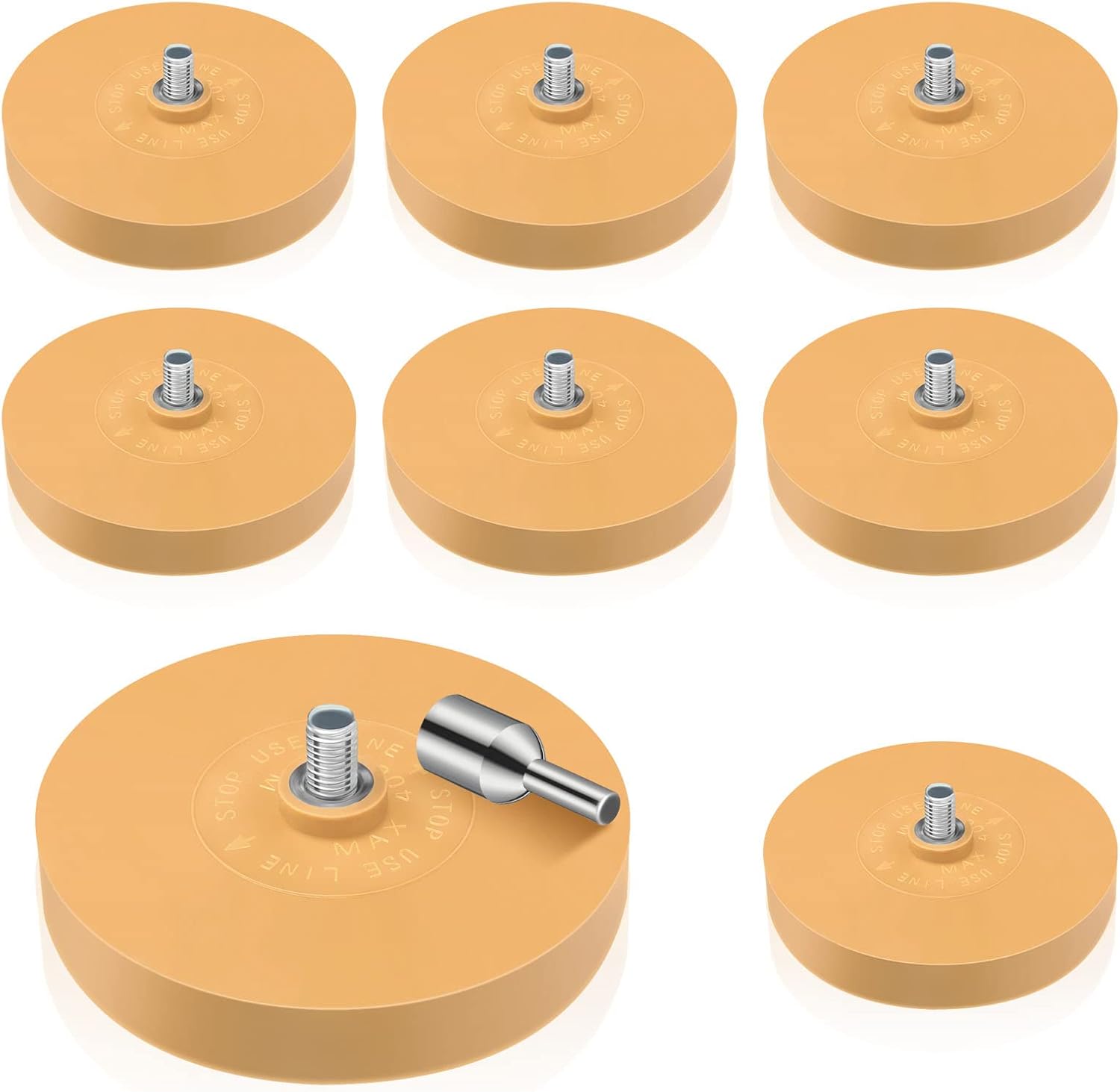 8 Pcs Rubber Decal Remover Eraser Wheel with Drill Adapter Sticker ...