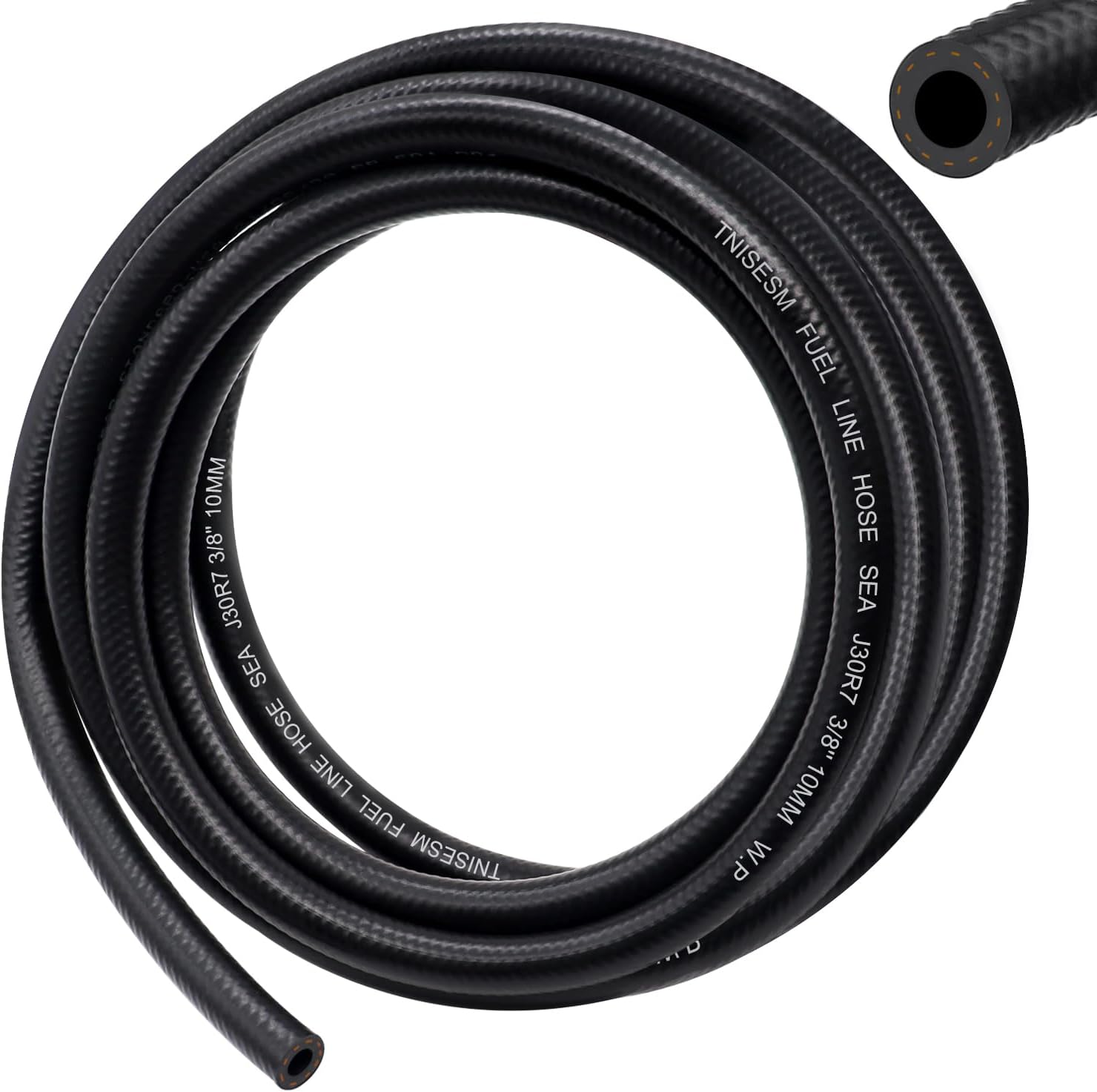 Tnisesm 3/8 Fuel Line Hose NBR Rubber 10FT 200PSI J30R7 for Fuel ...