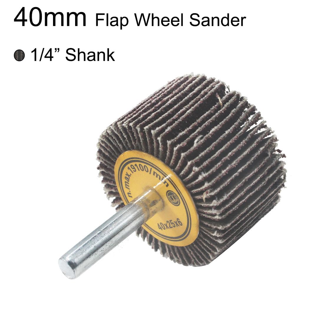 Snapklik.com : 10 Pcs 40mm Flap Wheels, 1/4 Shank 80 Grit Aluminum ...