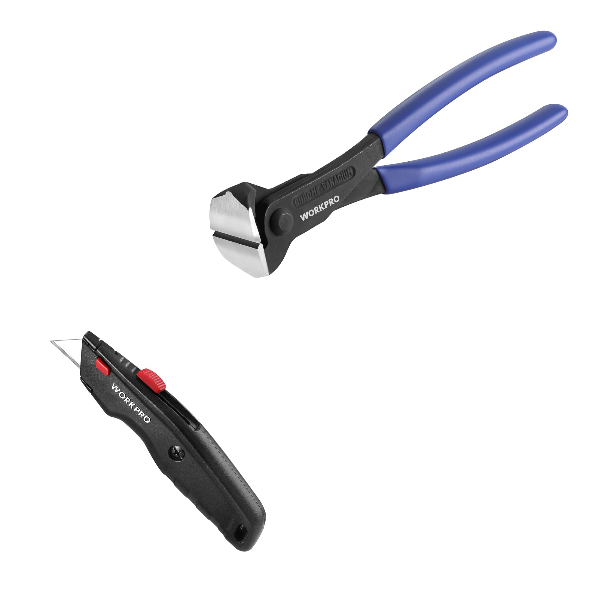 WORKPRO Premium Utility Knife, Retractable All Metal Heavy Duty Box ...