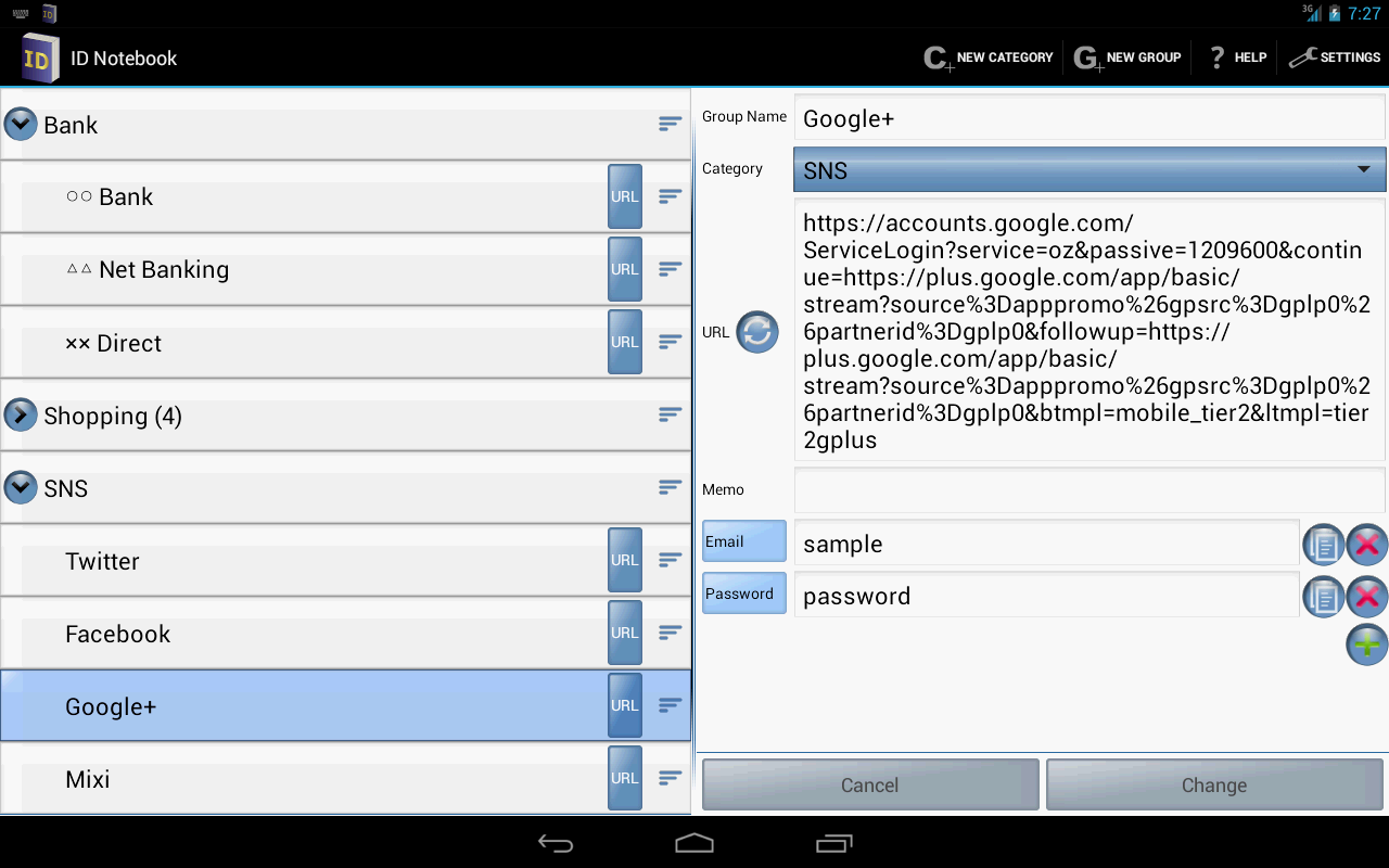 Free Password Manager ID Notebook Lite - App on Amazon Appstore