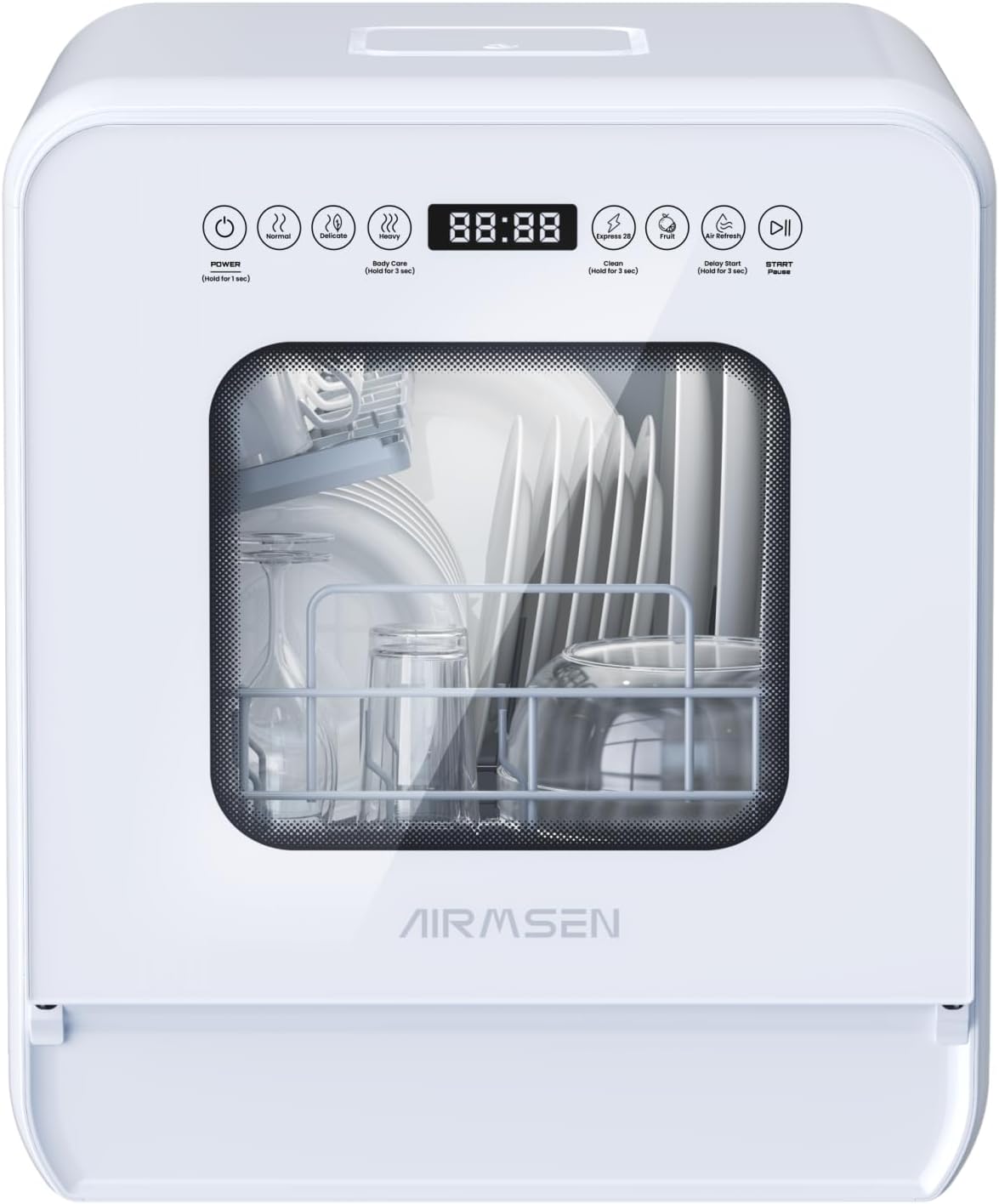 Amazon.com: AIRMSEN Portable Countertop Dishwasher with 5L Water Tank ...