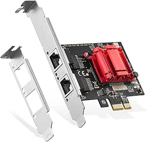 Amazon.com: 2 Port Gigabit PCIe Network Adapter, Intel 82575/82576 ...
