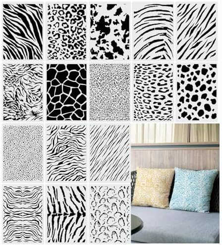Amazon.com: Texture Leopard Stencils for Painting on Wood Crafts ...
