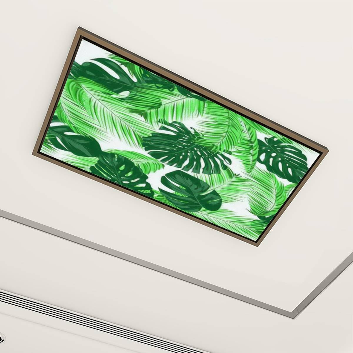 Decorative Fluorescent Light Covers for Ceiling Lights 6 Packs Monstera ...