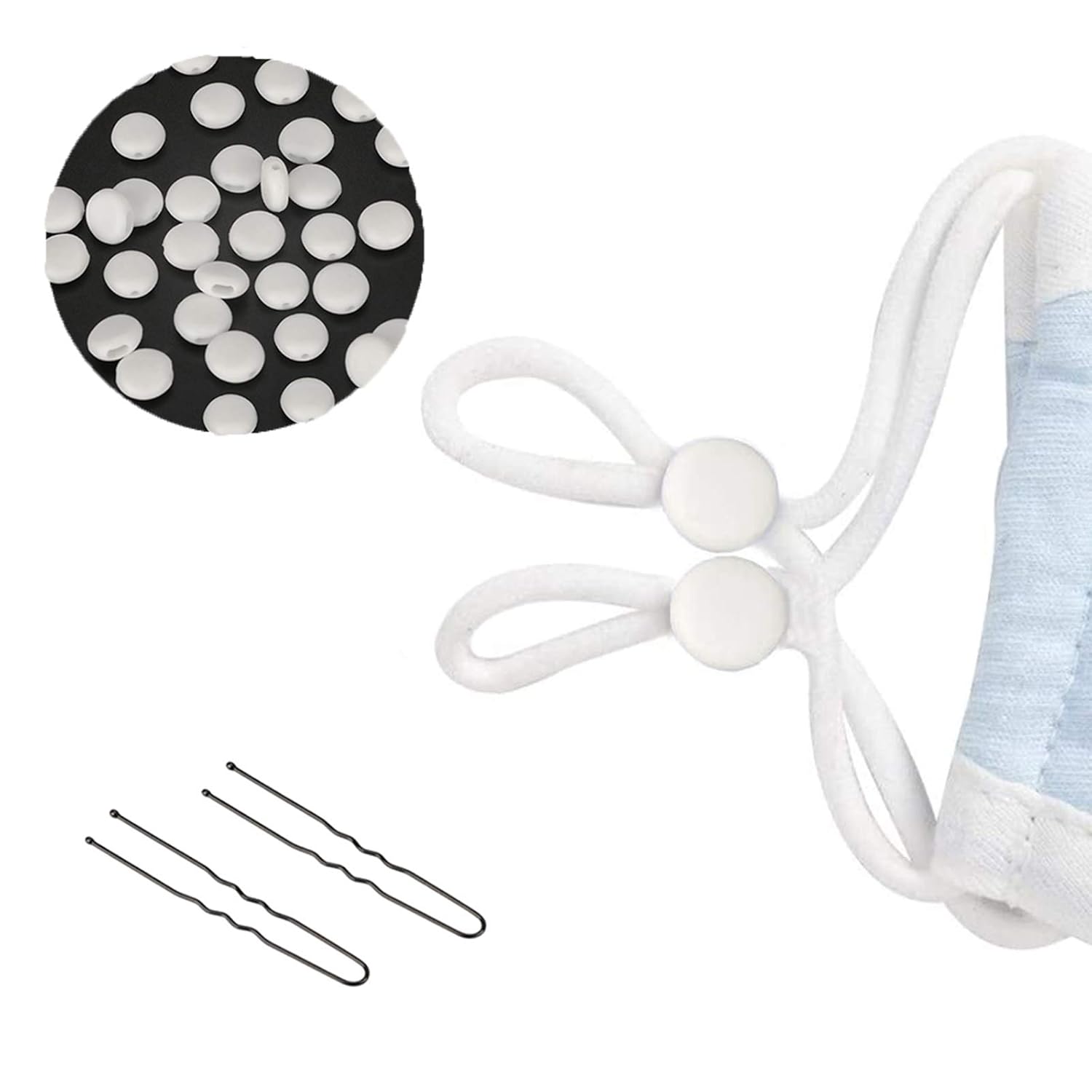 Cord Locks for Drawstrings with Threader Flat Elastic Toggle for ...