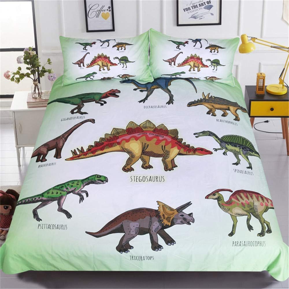 Amazon.com: WWZZ juego de cama de dinosaurio Jurassic Setgosaurus ropa ...