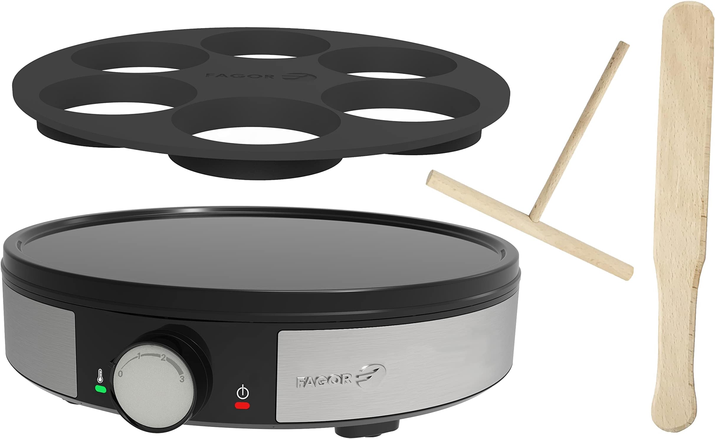 Crepiere électrique 1200W Fagor FG985 pour crêpes 30cm ou 5 mini-crêpes ...