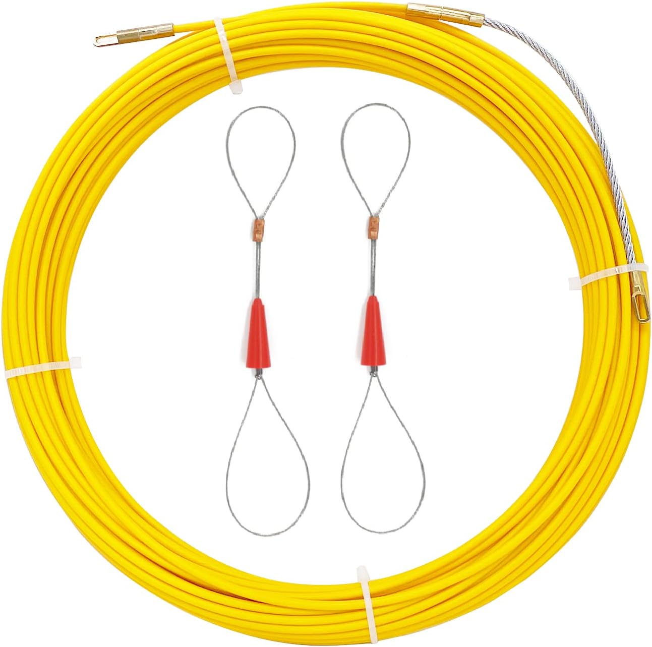 Jeemitery 50 Feet Fiberglass Cable Wire Running Rod Coaxial Electrical ...