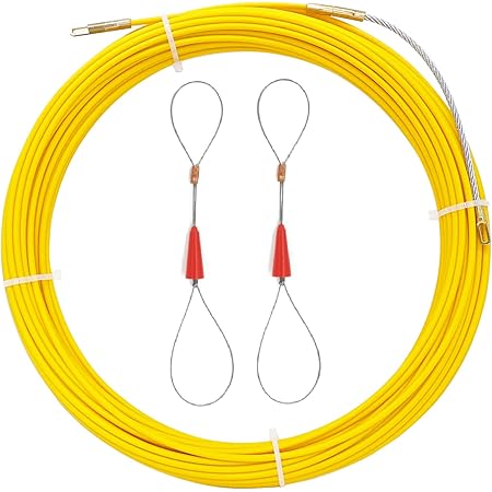 VGongTech 100ft Fiberglass Cable Puller Kit Through Wall Fish Tape ...