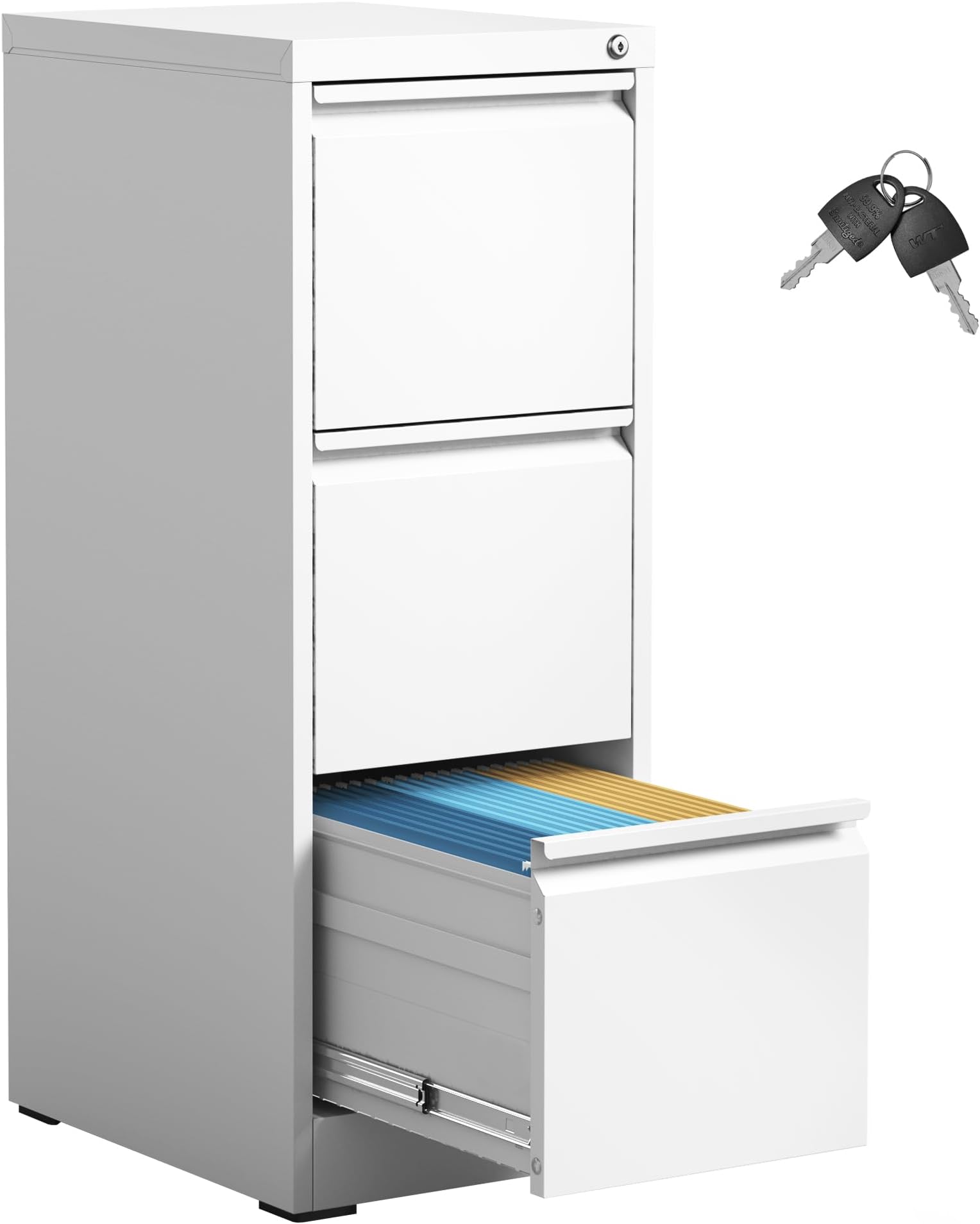 Amazon.com: IKIMI 4 Drawer File Cabinet,Vertical Filing Cabinet with 4 ...