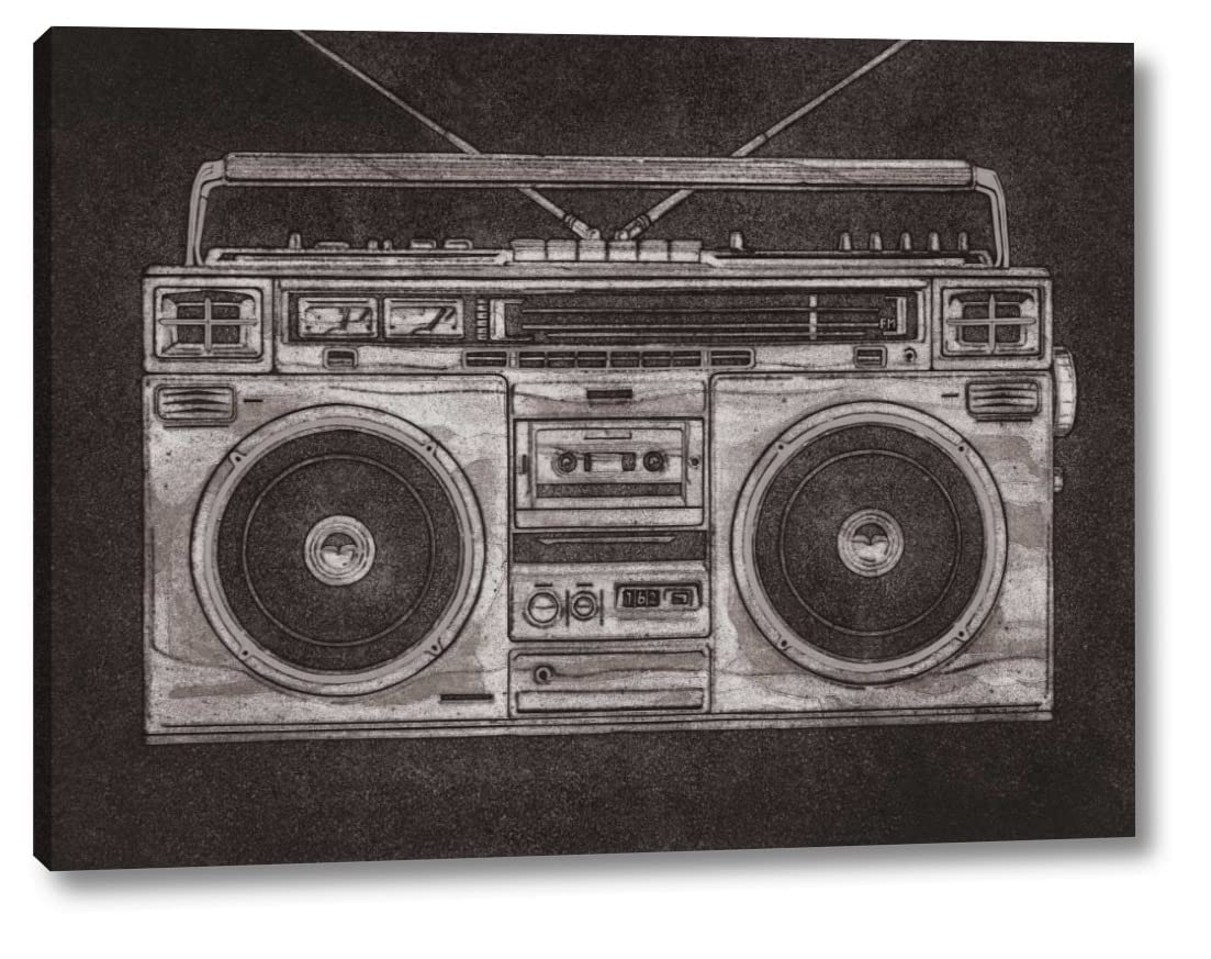 Ghetto Blaster Boombox Drawing