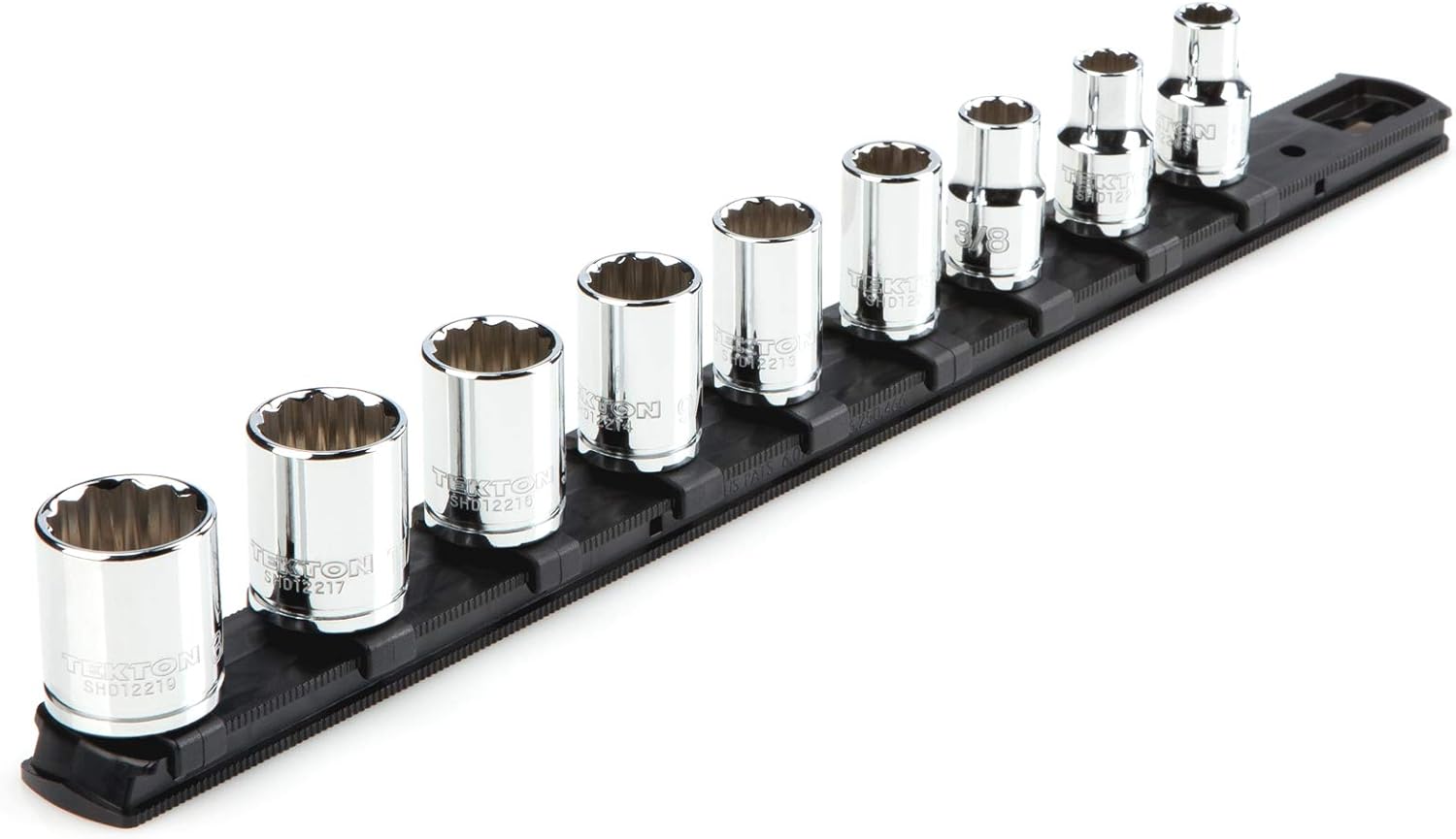 Amazon.com: TEKTON 3/8 Inch Drive 12-Point Socket Set with Rail, 9 ...