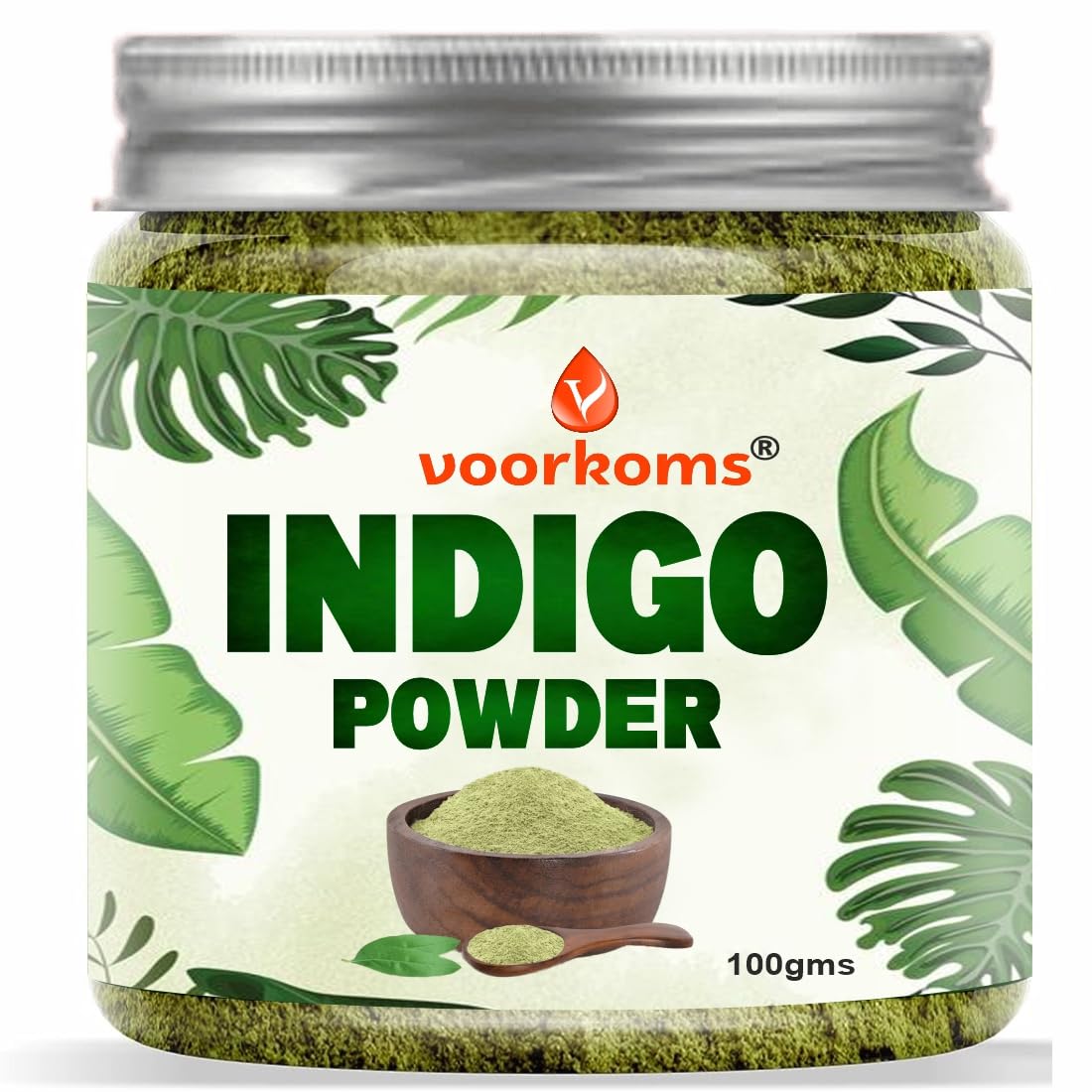 Buy Voorkoms Pure Indigo Leaves Powder 100g for Natural Hair Colour ...