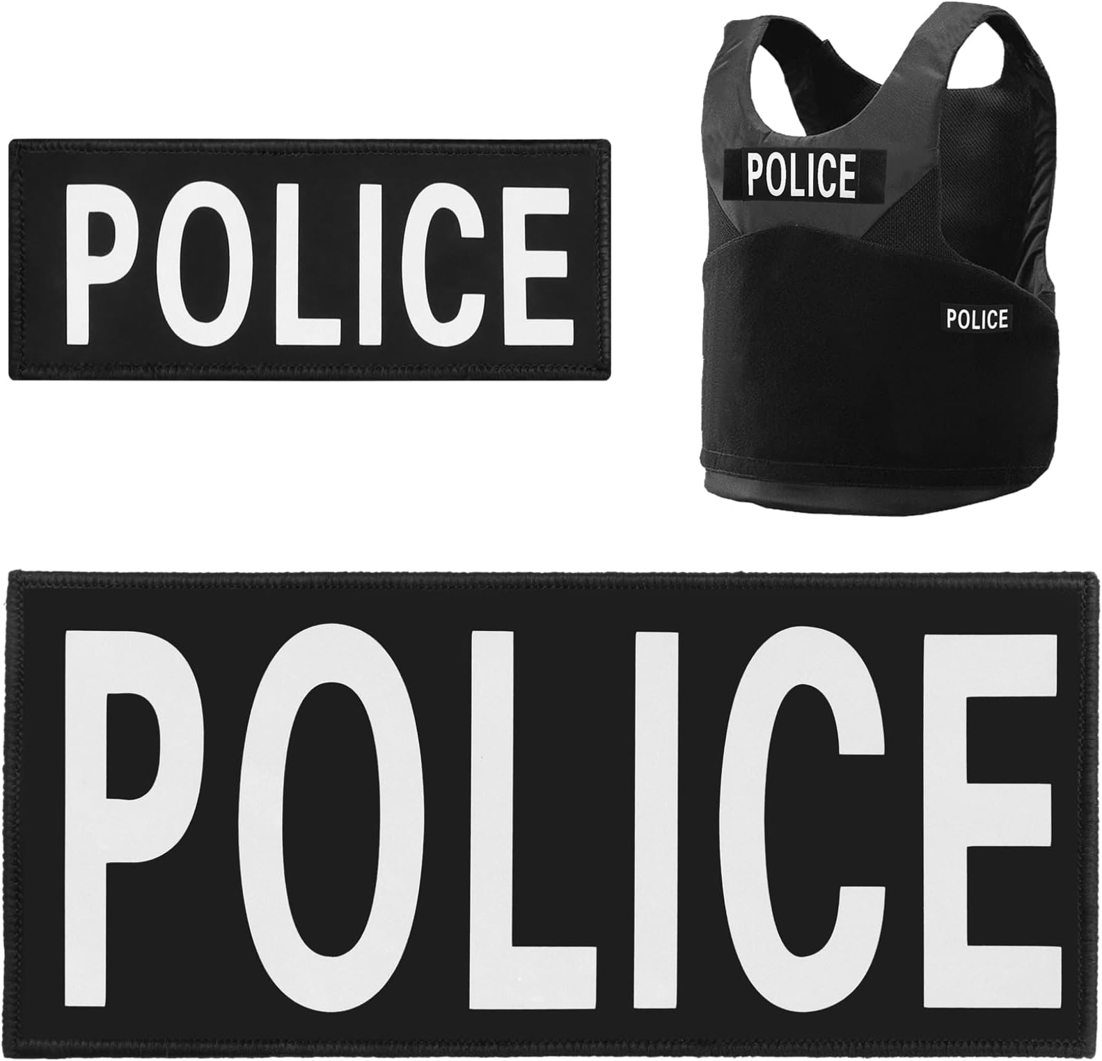 Amazon.com: Joyibay 2PCS Police Reflective Patches Hook and Loop ...