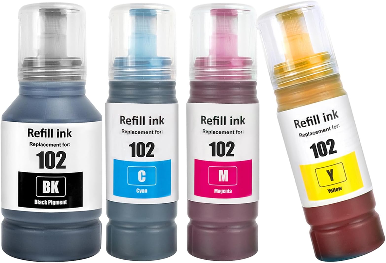 TOPRINT 4 Color Multipack 102 Ink Bottles Compatible for 102 Ink ET ...