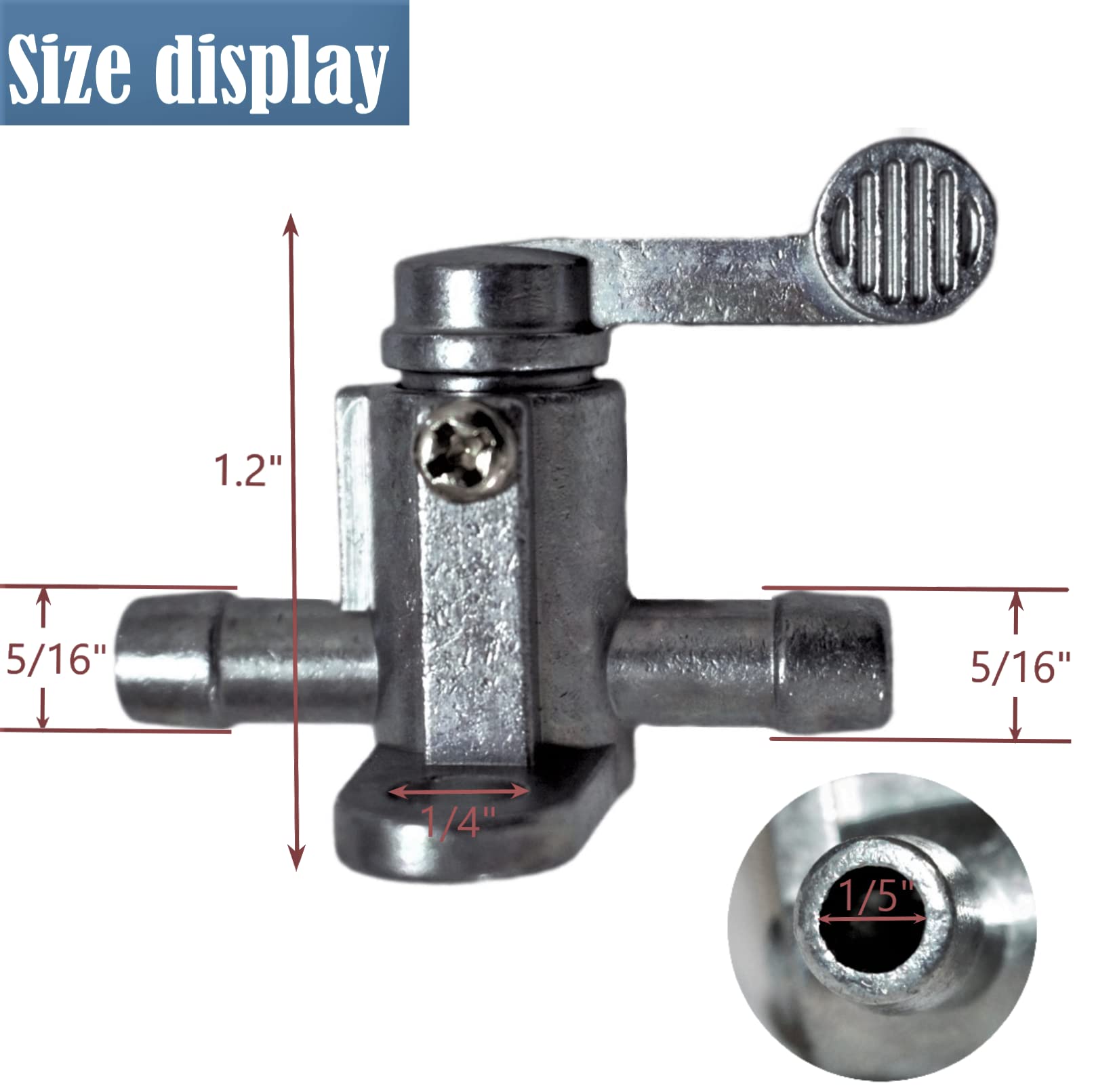 Snapklik.com : 2 Pcs - 5/16" Fuel Tank Tap Valve Petcock On-Off Switch ...
