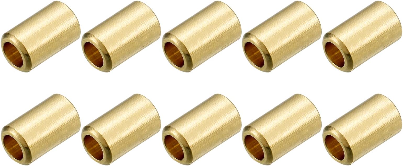 Amazon.com: uxcell Brass Tube Spacer Beads, 5mm x 8mm Glossy Bead 3mm ...
