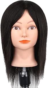 Amazon.com: Salon Cut Wig (100% Human Hair) 25 Cm Practice Up Wig ...