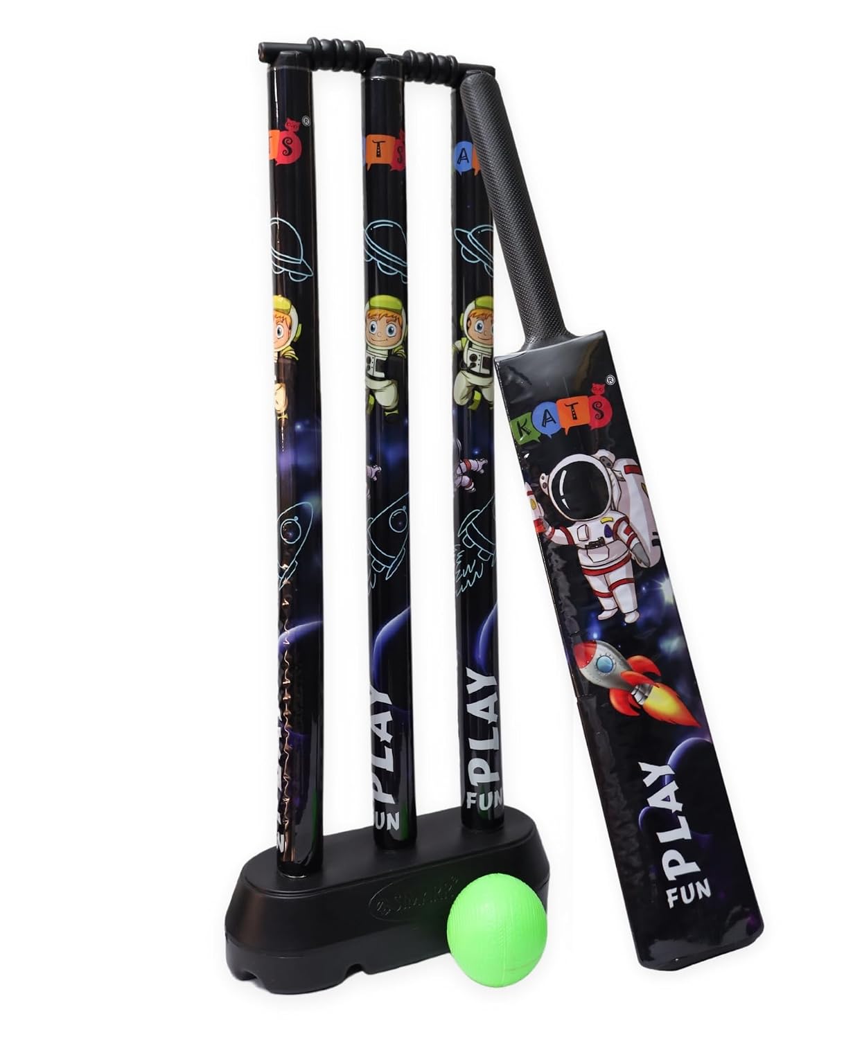 Paper Moon Bat Ball Space Theme Cricket Set for Kids - Multicolor ...