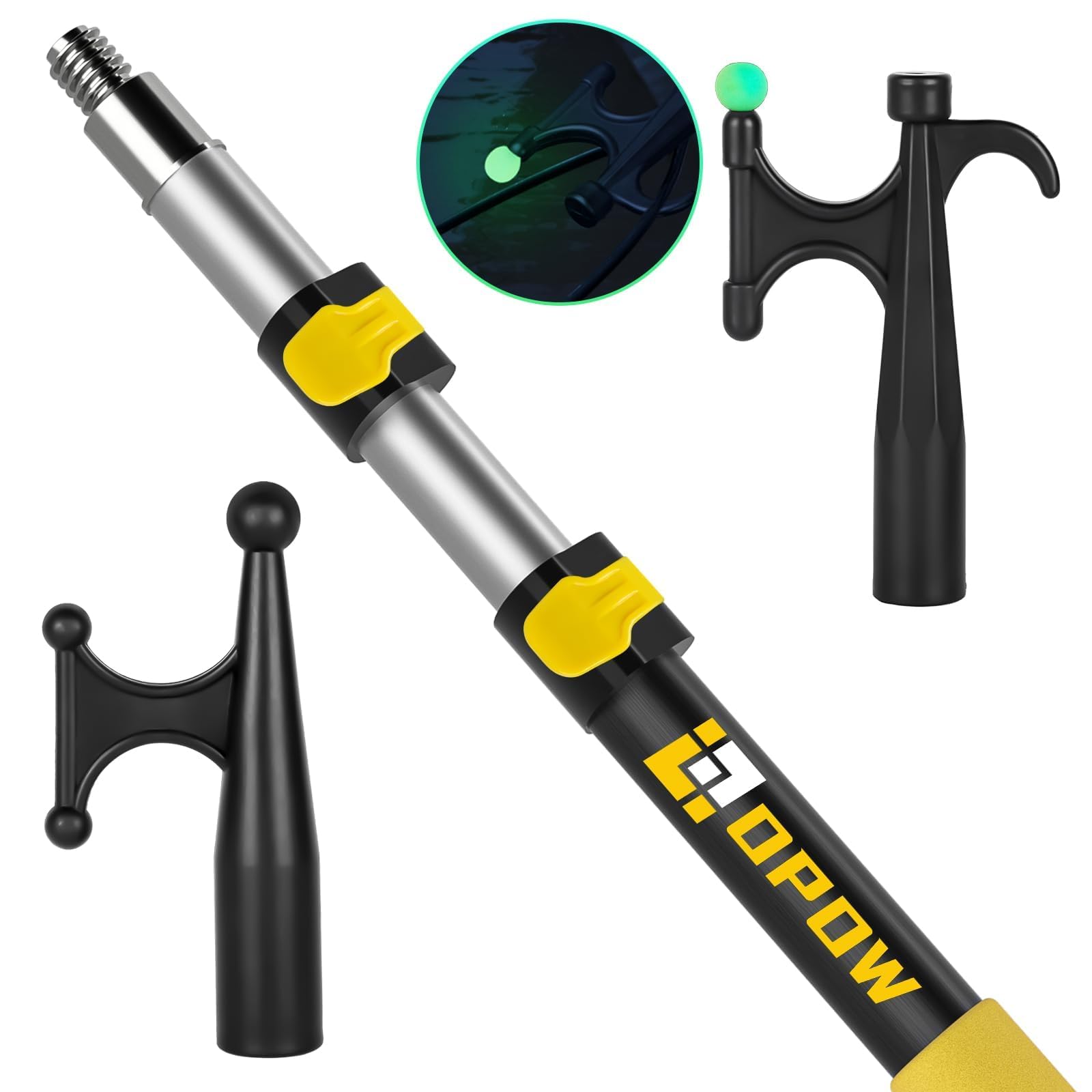 Telescoping Boat Pole with 2 Pcs Hooks, Telescopic Boating Pole with ...