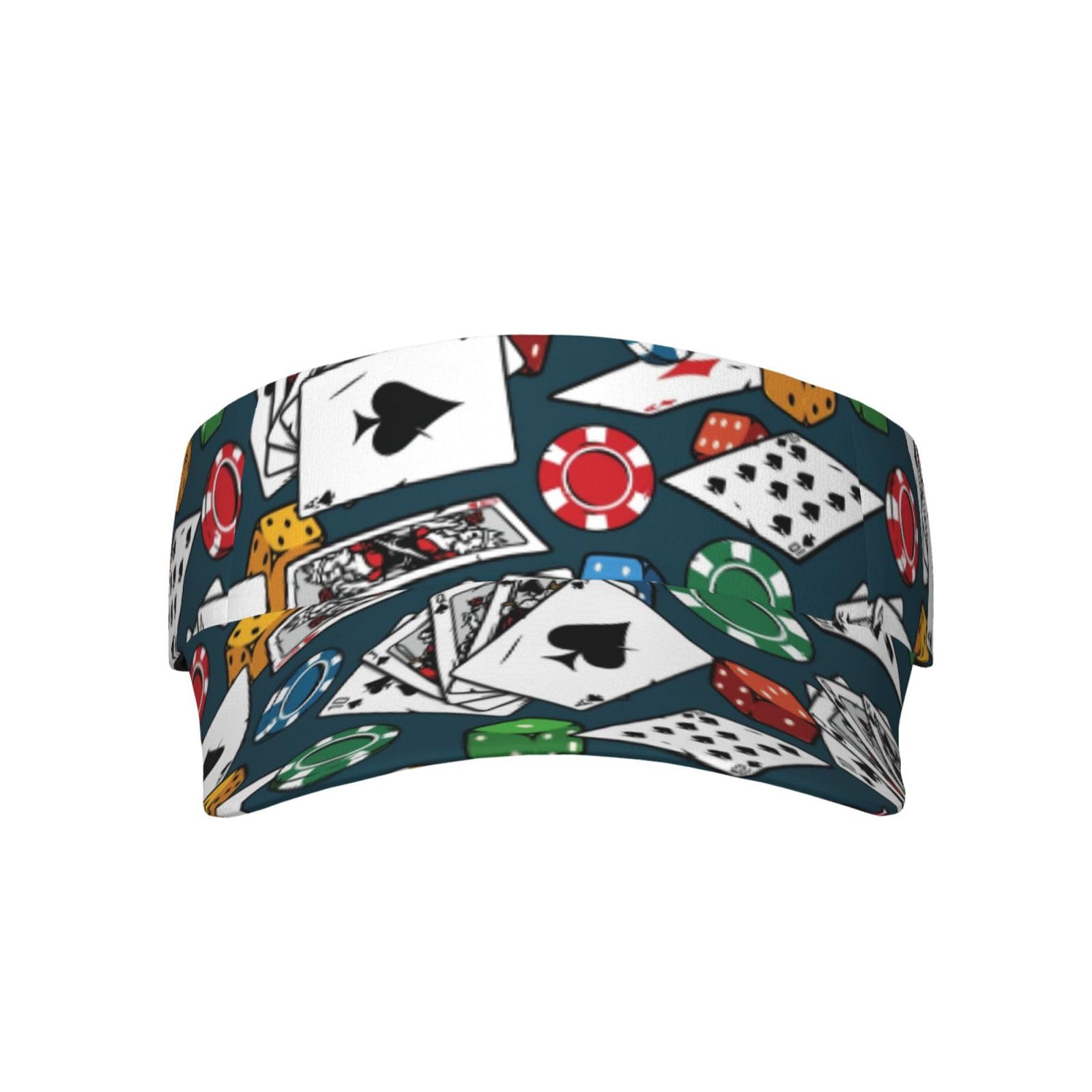 Vintage Poker Sport Sun Visor Hats Adjustable Empty Top Baseball Cap ...