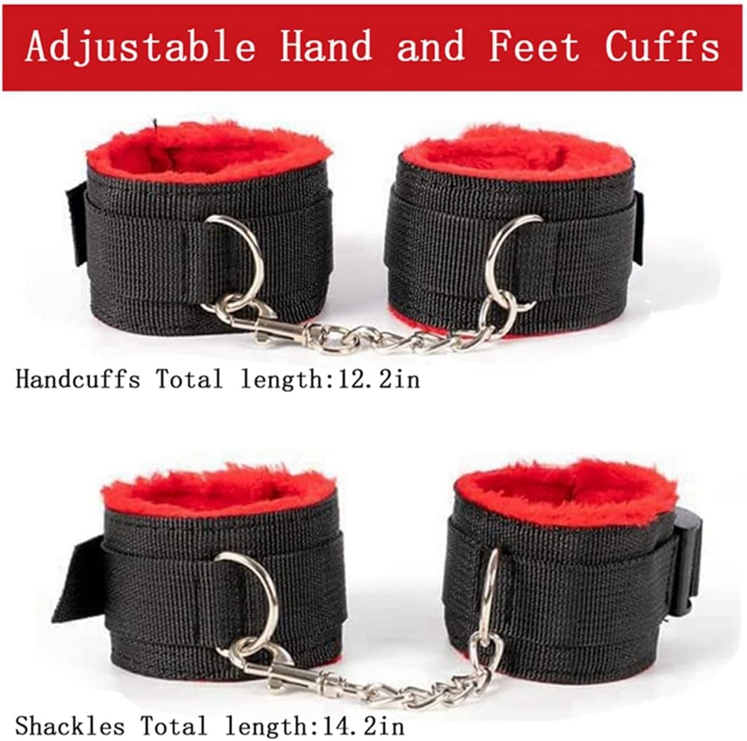 Amazon.com: Sexy Handcuffs for Adults Couples Bed Restraint Kit for ...
