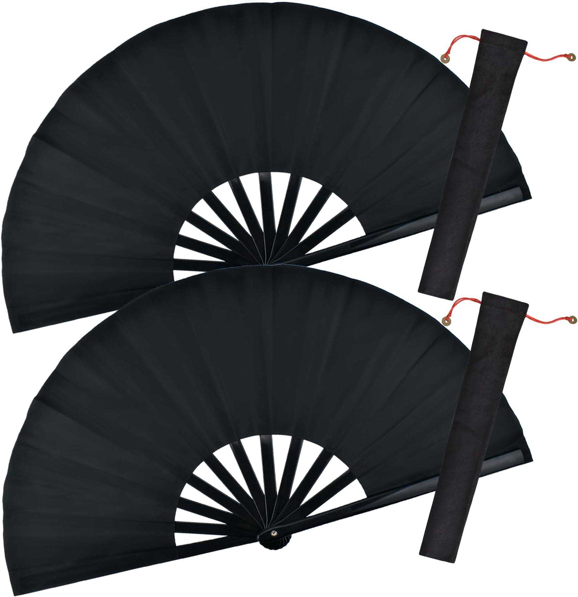 Amazon.com: MANCHAP 4 PCS 13 Inch Large Folding Hand Fan, Chinese Kung ...