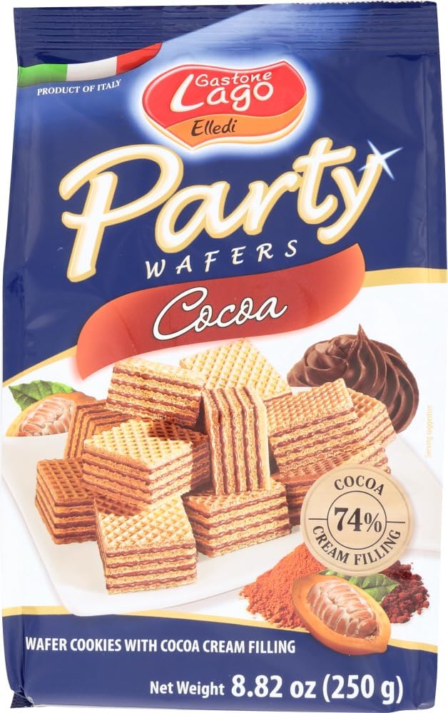 Amazon.com: Gastone Lago Party Wafers Chocolate Cream Filling 8.82 oz ...