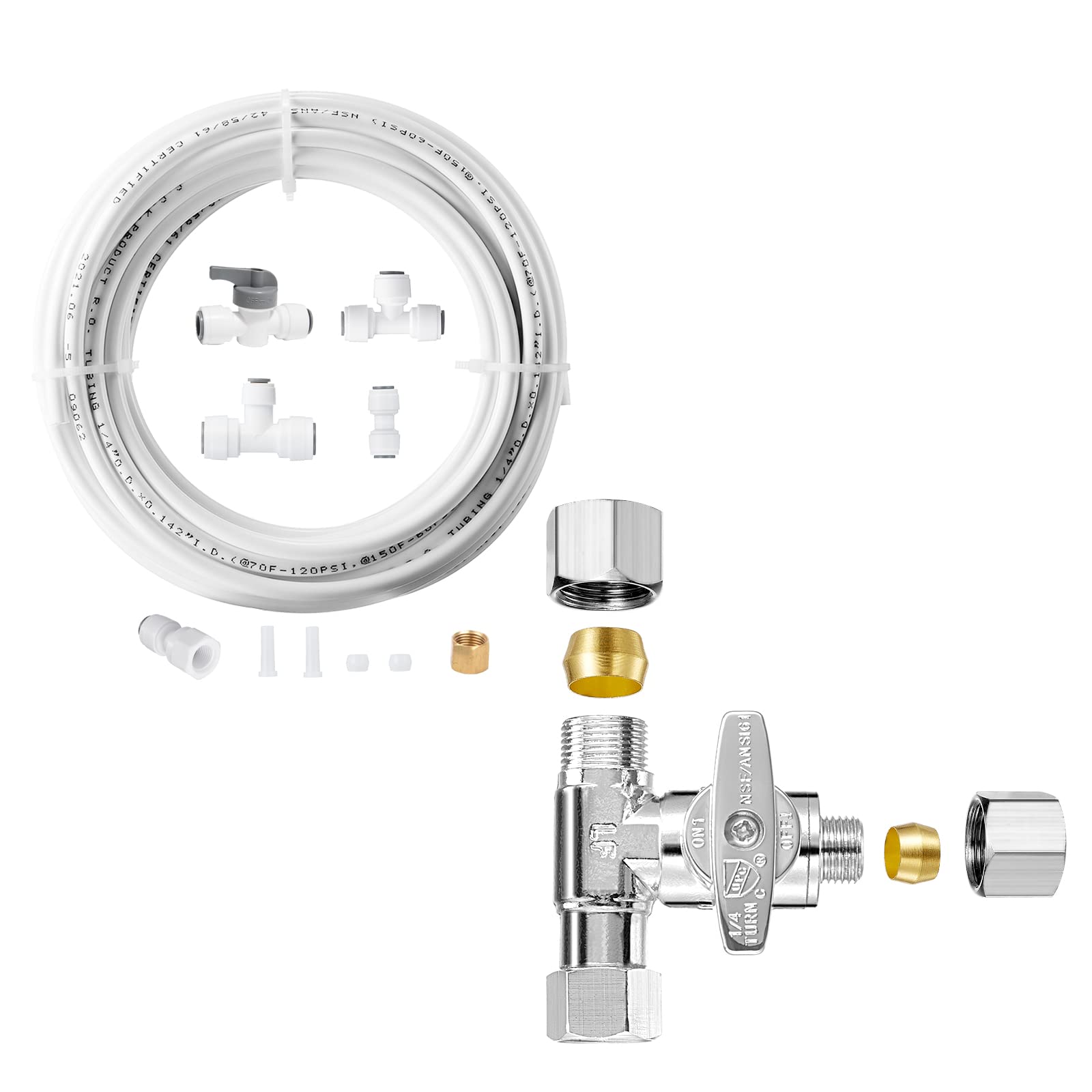 Amazon.com: Ice Maker Water Line Kit - Food Grade Refrigerator/Fridge ...
